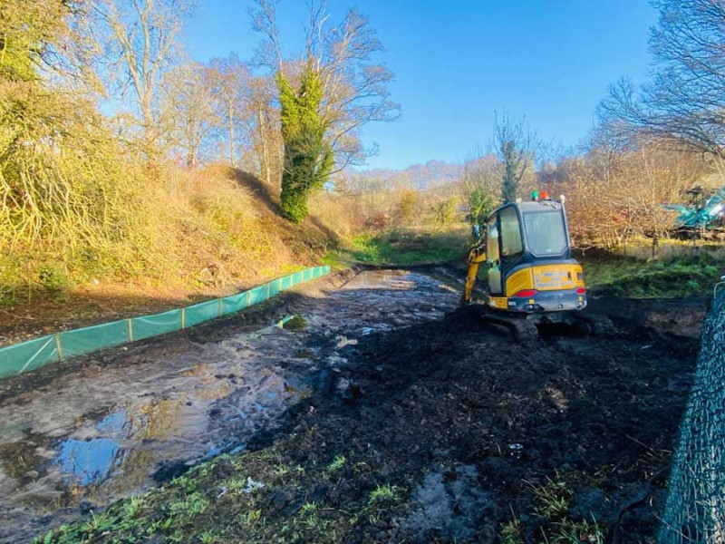 Berkhamsted Castle | Drainage works around Berkhamsted Castle