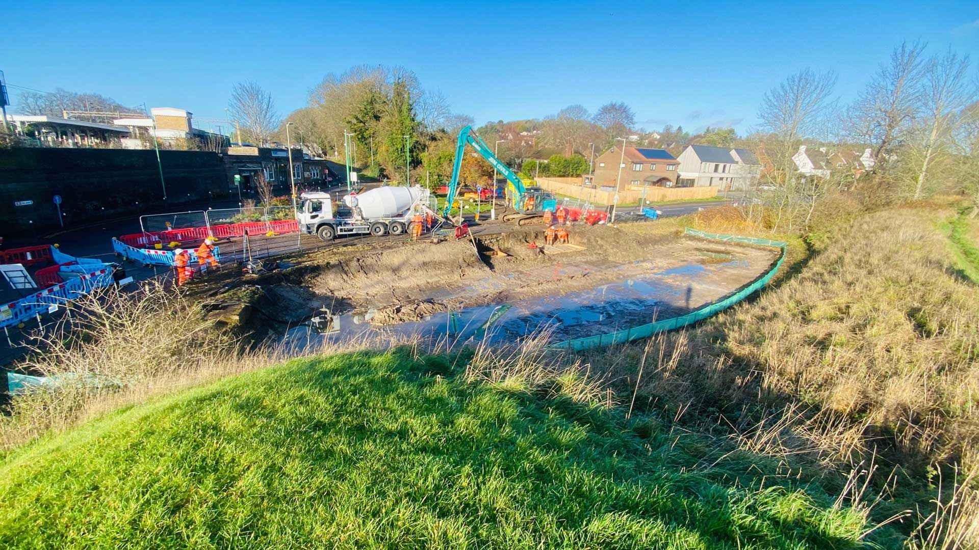 Berkhamsted Castle | Drainage works around Berkhamsted Castle